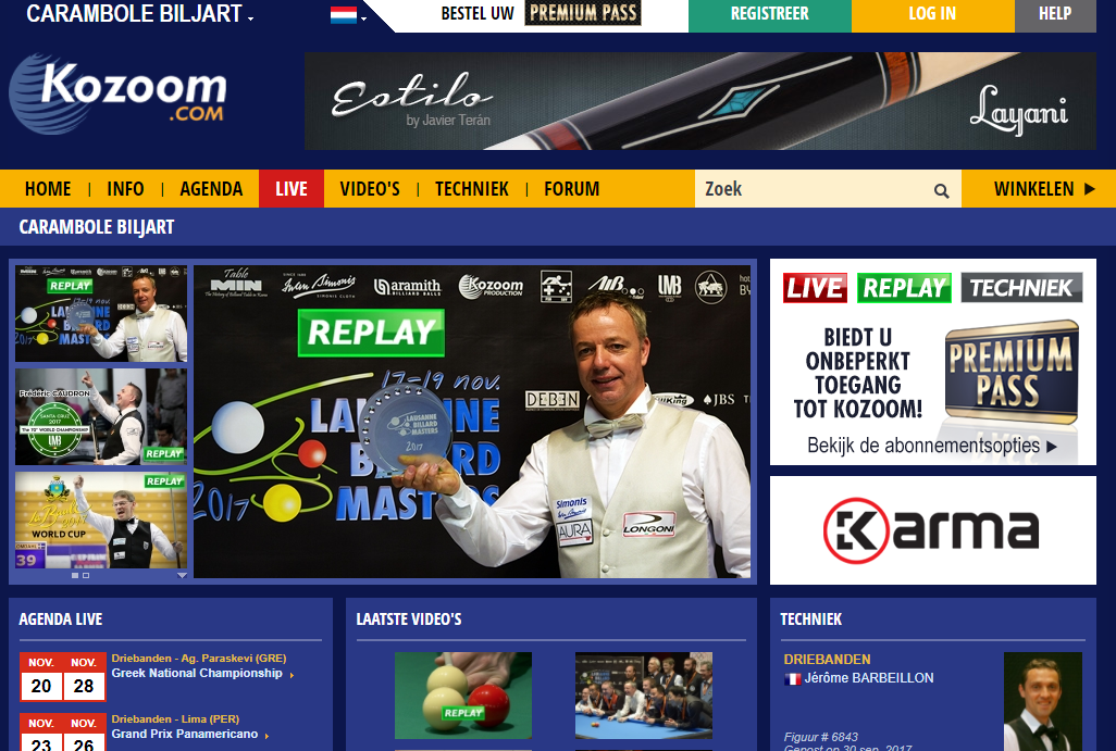 Biljart kijken op Kozoom. Hoe gaat dat? | KNBB